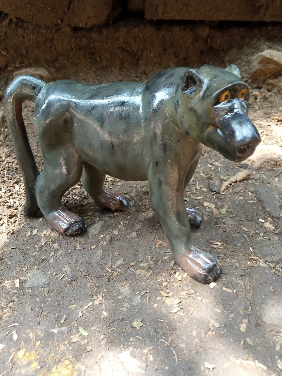 Walking Baboon Original Kamba Tribe Table Art Ape Kenya Africa ...