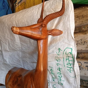 Rosewood Antelope Thompson Gazelle Original Kamba Table Art Kenya ...