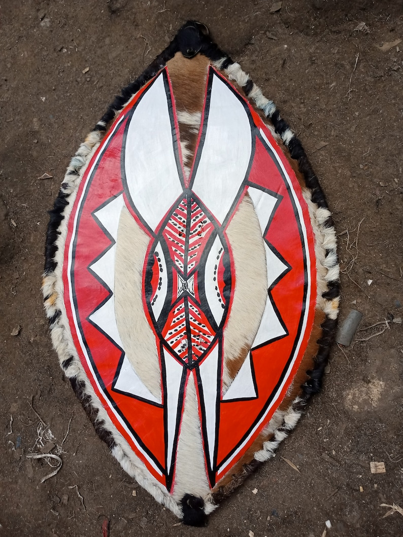 Original Zulu Warriors Shield Fully-functional Black Brown Red - Etsy