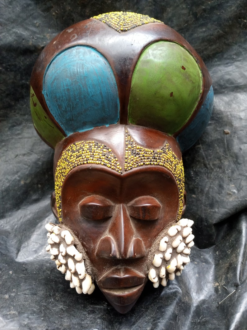 Vintage Punu Tribe Mask DRC Africa Congo Original Wood Art - Etsy