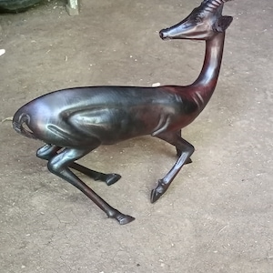 Blackwood Antelope Gazelle Original Kamba Tribe Table Art Kenya Africa ...