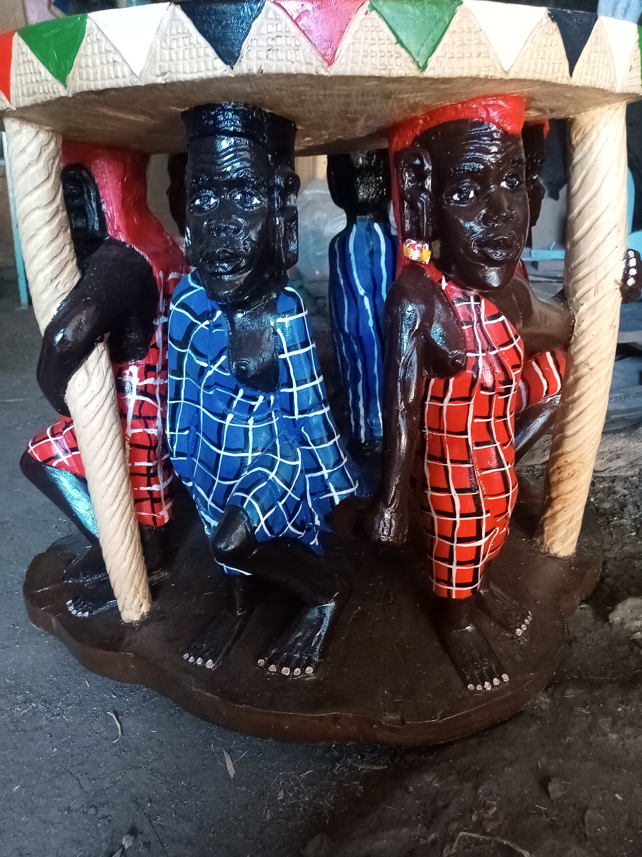 Kenyan Maasai Table Stool Chair Solid 1-piece Jacaranda Wood African ...