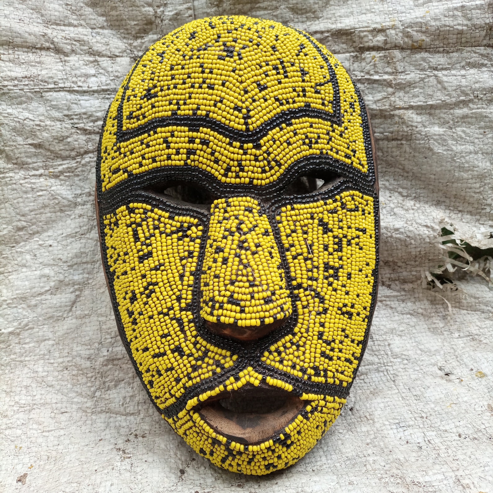 Original Congo Tribe Beaded Vintage Tribal Mask DRC Africa | Etsy