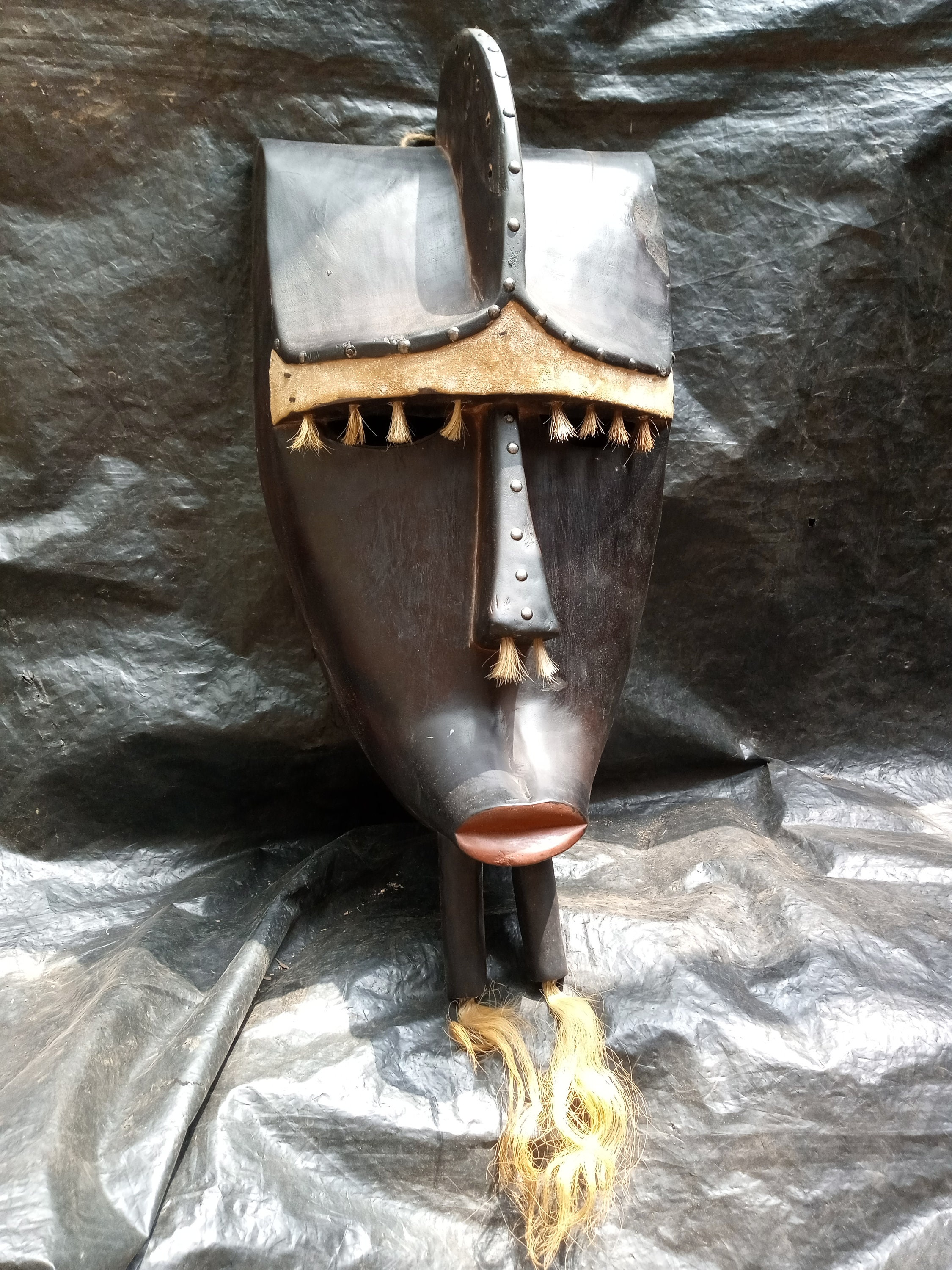 Functional Kwele Tribe Tribal Mask Gabon West Africa Wood Art | Etsy
