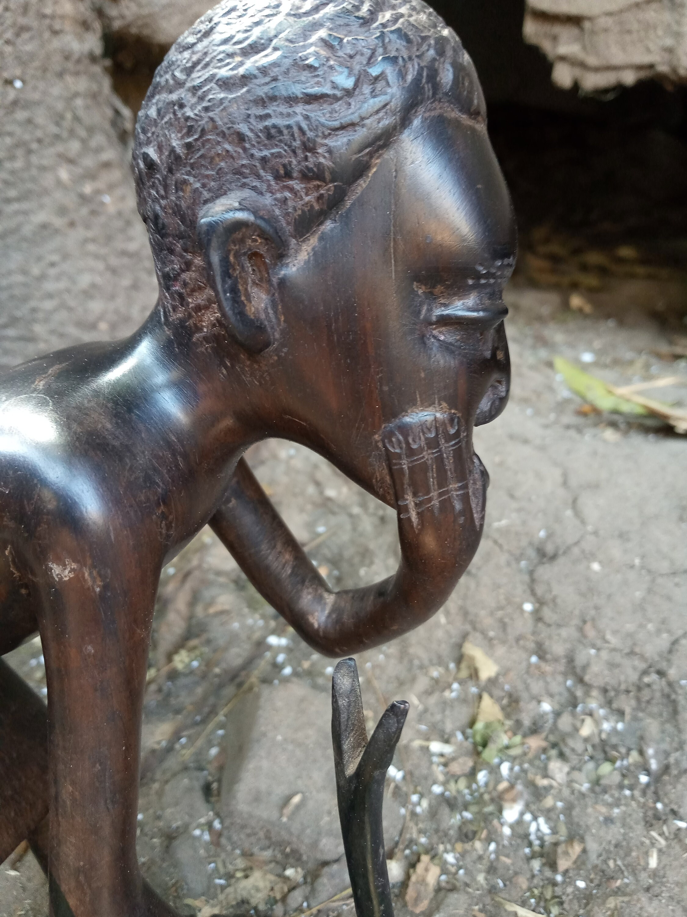 Maasai Elder Carved Blackwood Rosewood Original Kamba Tribal Art Kenya ...
