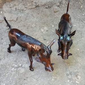 Warthog Carved Kamba Tribe Kenya Solid Ironwood/ Rosewood Animal Statue ...