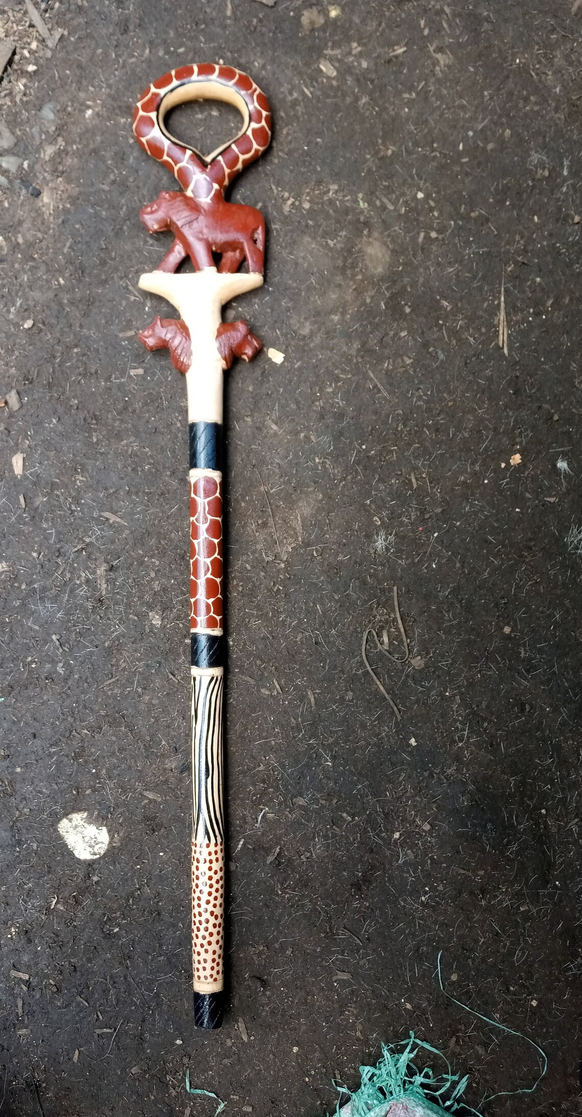 Original 1960's Style African Lion Walking Hiking Stick | Etsy