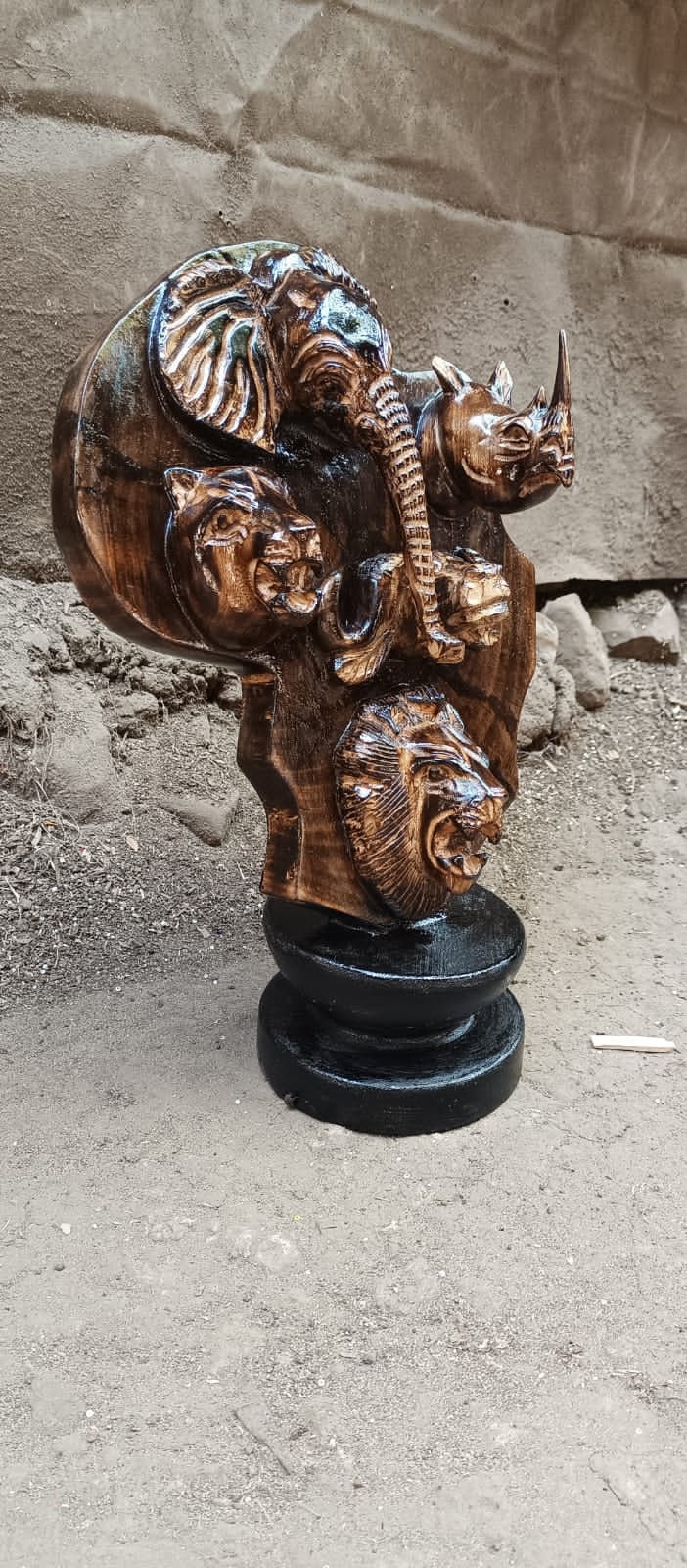 Carved Wood Big 5 Animals Original Kamba Art Kenya Africa | Etsy