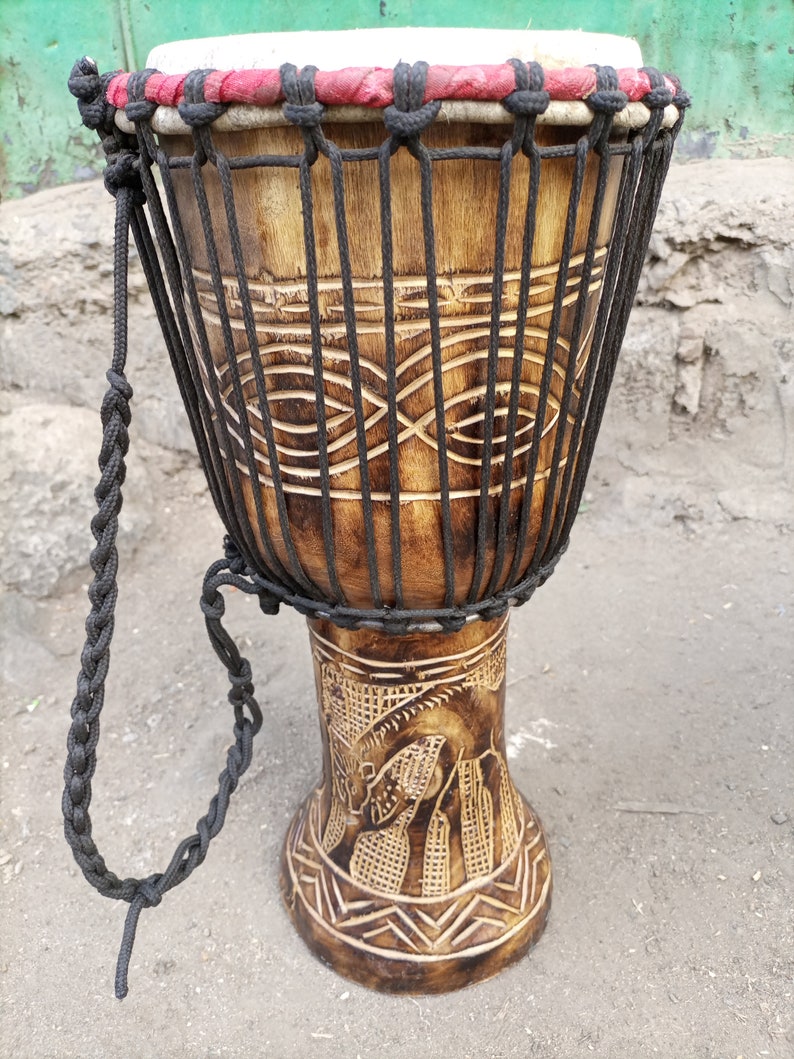 8.75x18.5inch Bongo Drum Original Jacaranda Wood Functional Goatskin ...