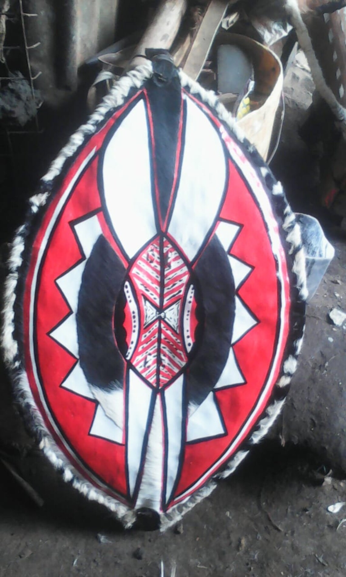 Original Zulu Warriors Shield Fully-functional Black Red White | Etsy