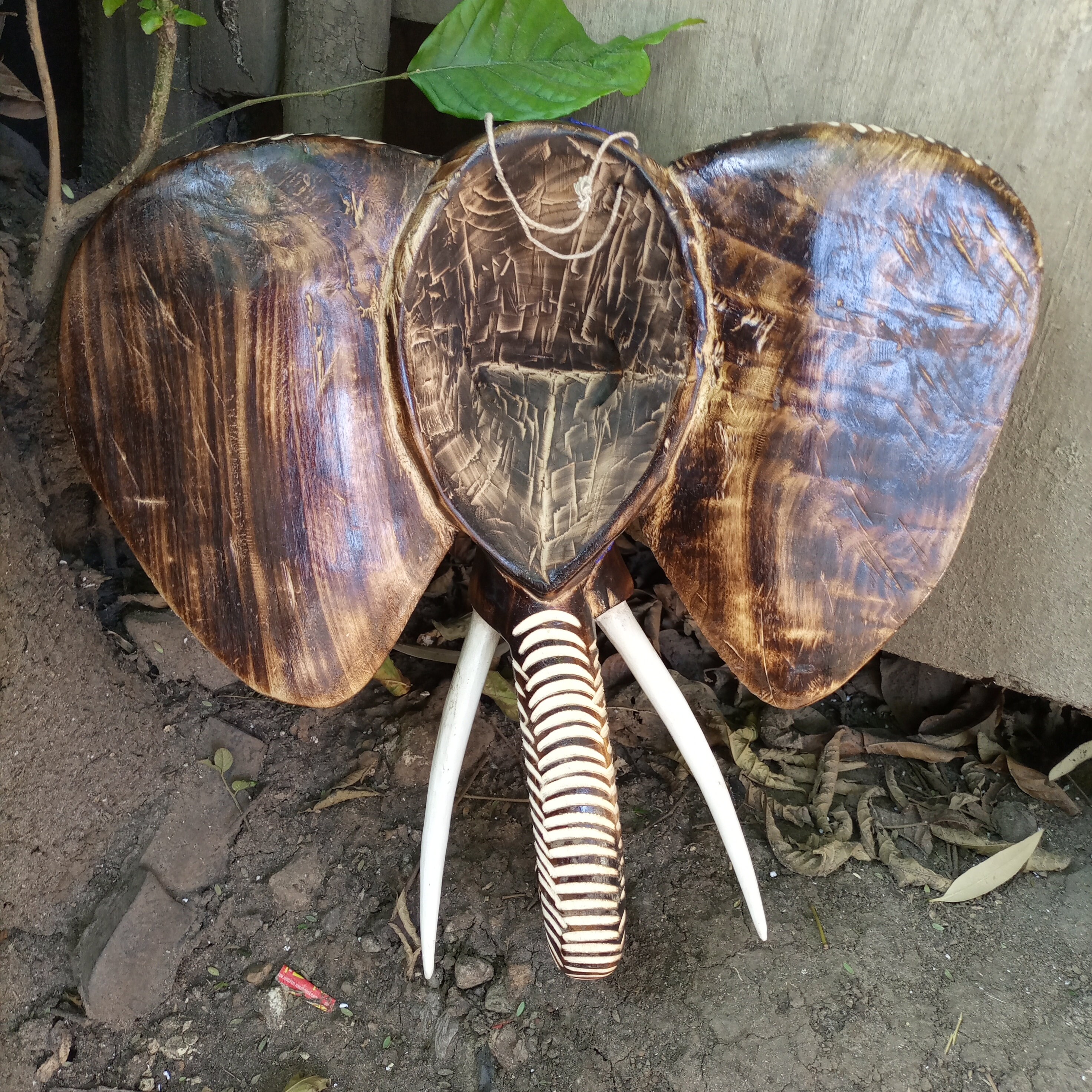 Kamba Tribal Plaque Beaded Elephant Mask Kenya Africa Carving | Etsy