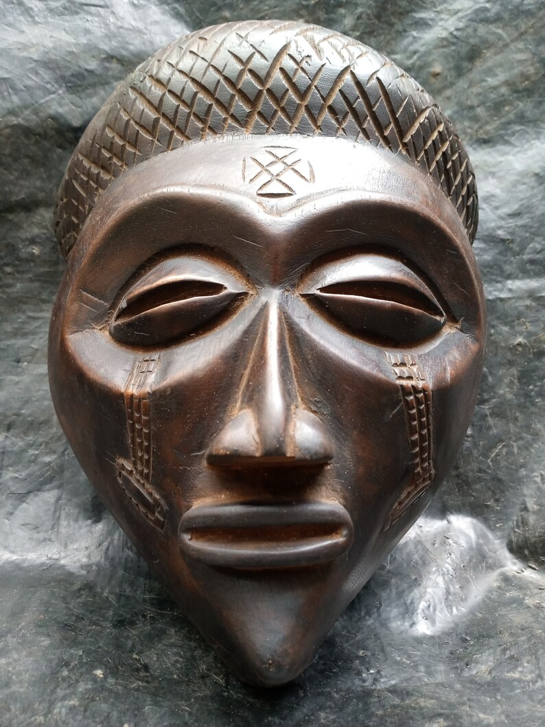 Original Chokwe Tribe Vintage Tribal Mask DRC Africa Primitive Wood Art ...