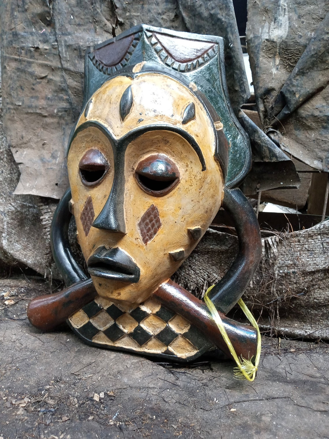 Vintage Yombe Tribe Wife's Mask Africa Original DRC Wood - Etsy