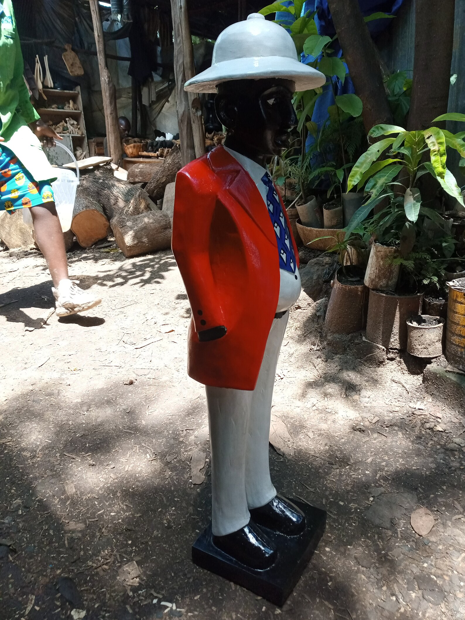 Belgian Congo Man Original 1PC Hand Painted Carved Jacaranda | Etsy