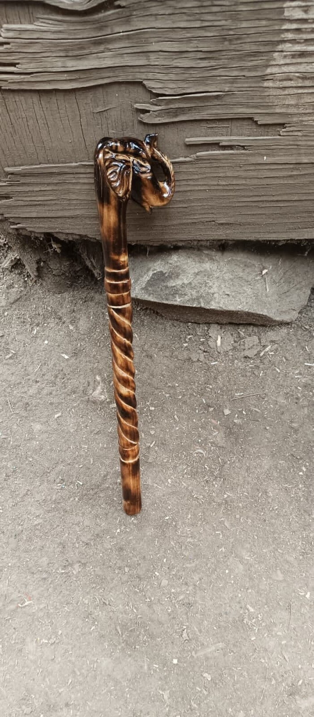 Original African Elephant Walking Stick Cane Ambidextrous Kenya Africa ...