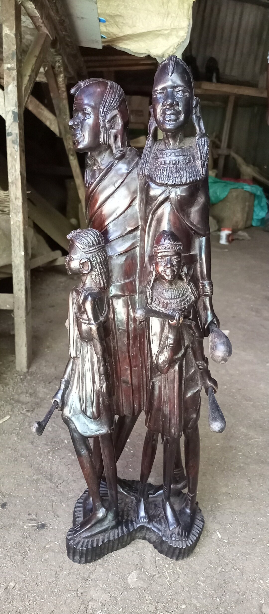 Blackwood Maasai Family of 4 Original Kamba Tribe Art Kenya Africa ...