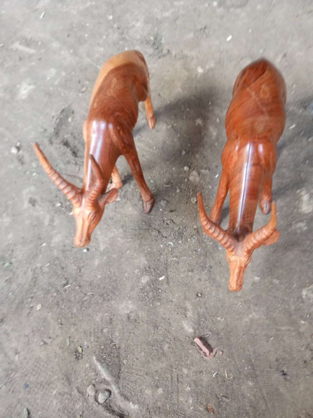 Solid Rosewood Antelope Gazelle 1 or 2 Original Kamba Table Art Kenya ...