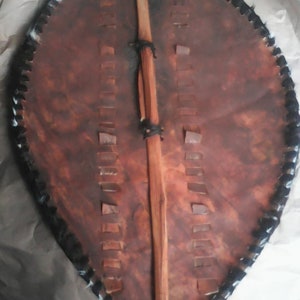 Original Zulu Warriors Shield Fully-functional Black Brown & White ...