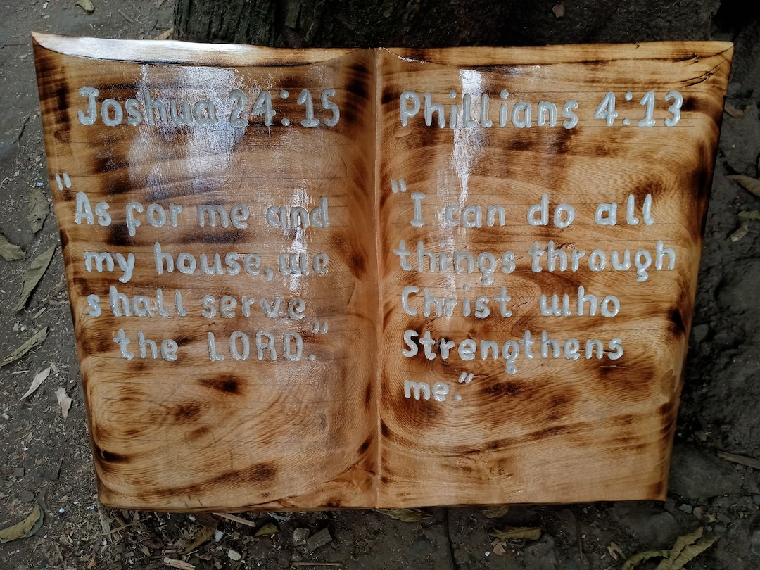 Olive Wood Religious Christian Bible Original Kamba Tribal Shelf Wall ...