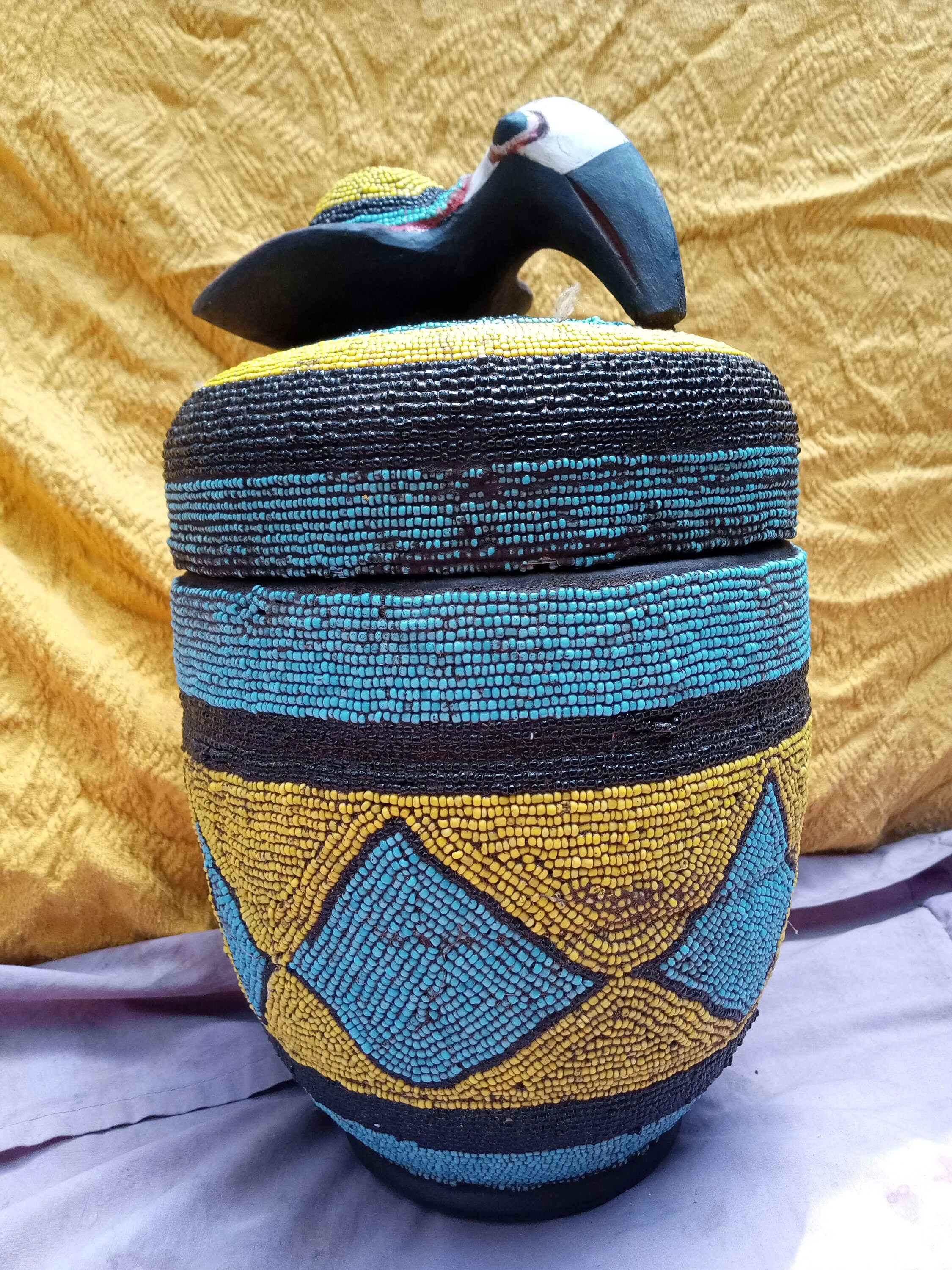 Vintage Senegal Soninke Tribe Original Covered Pot Bowl Bird - Etsy