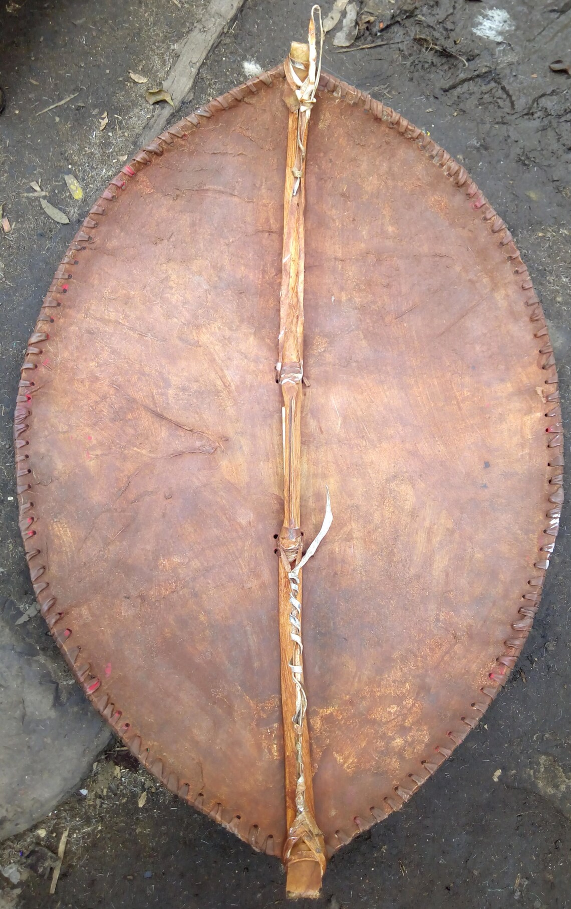 Original Maasai Shield Fully-functional Handpainted Cowhide | Etsy