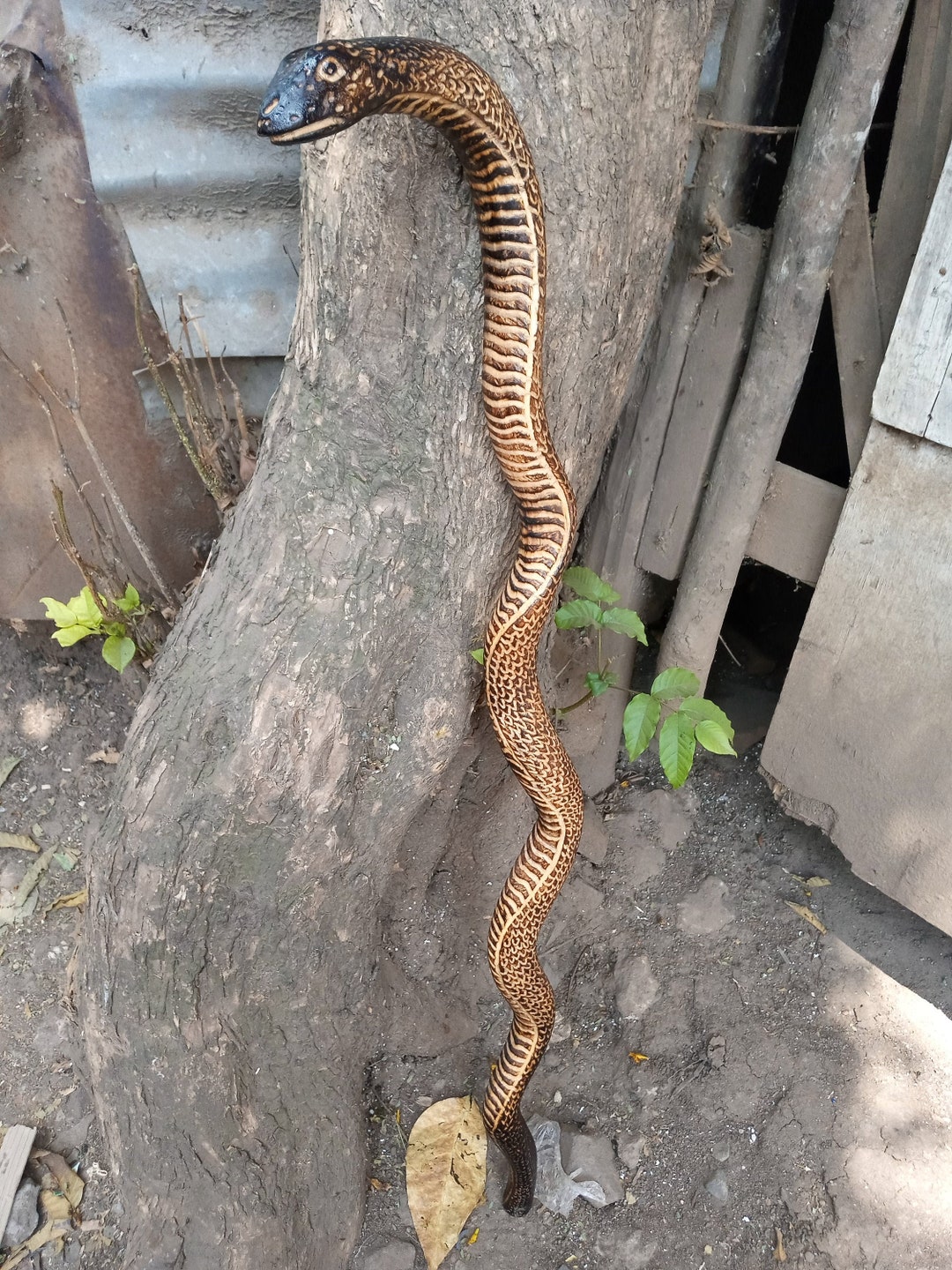 Original African Mamba Hiking Walking Stick Cane Handmade Kenya Africa ...