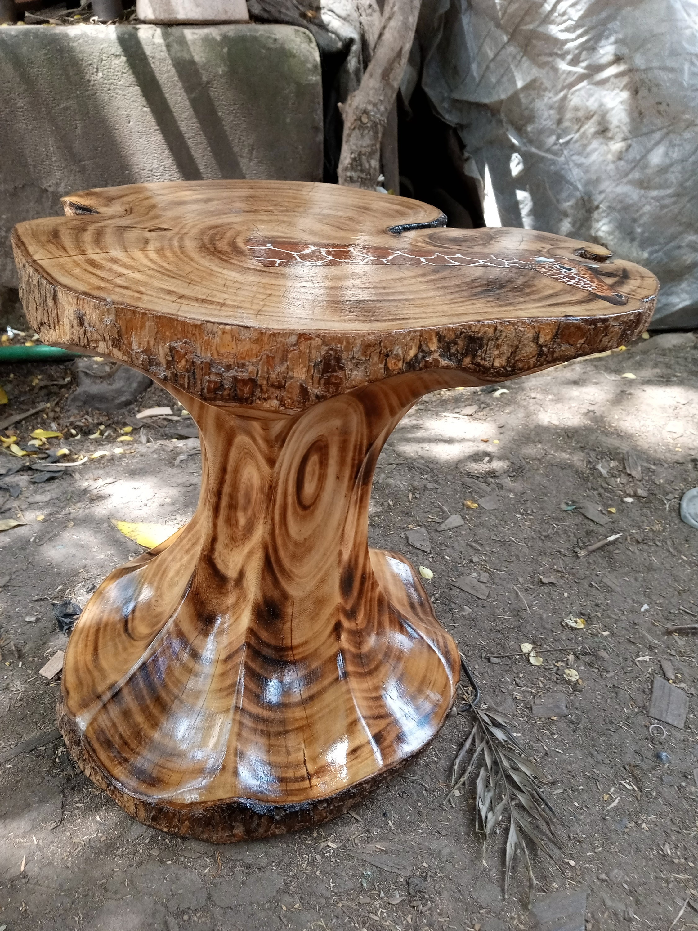 Kenya Live Edge Kamba Tribe Stool Chair Solid 1PC Olivewood - Etsy