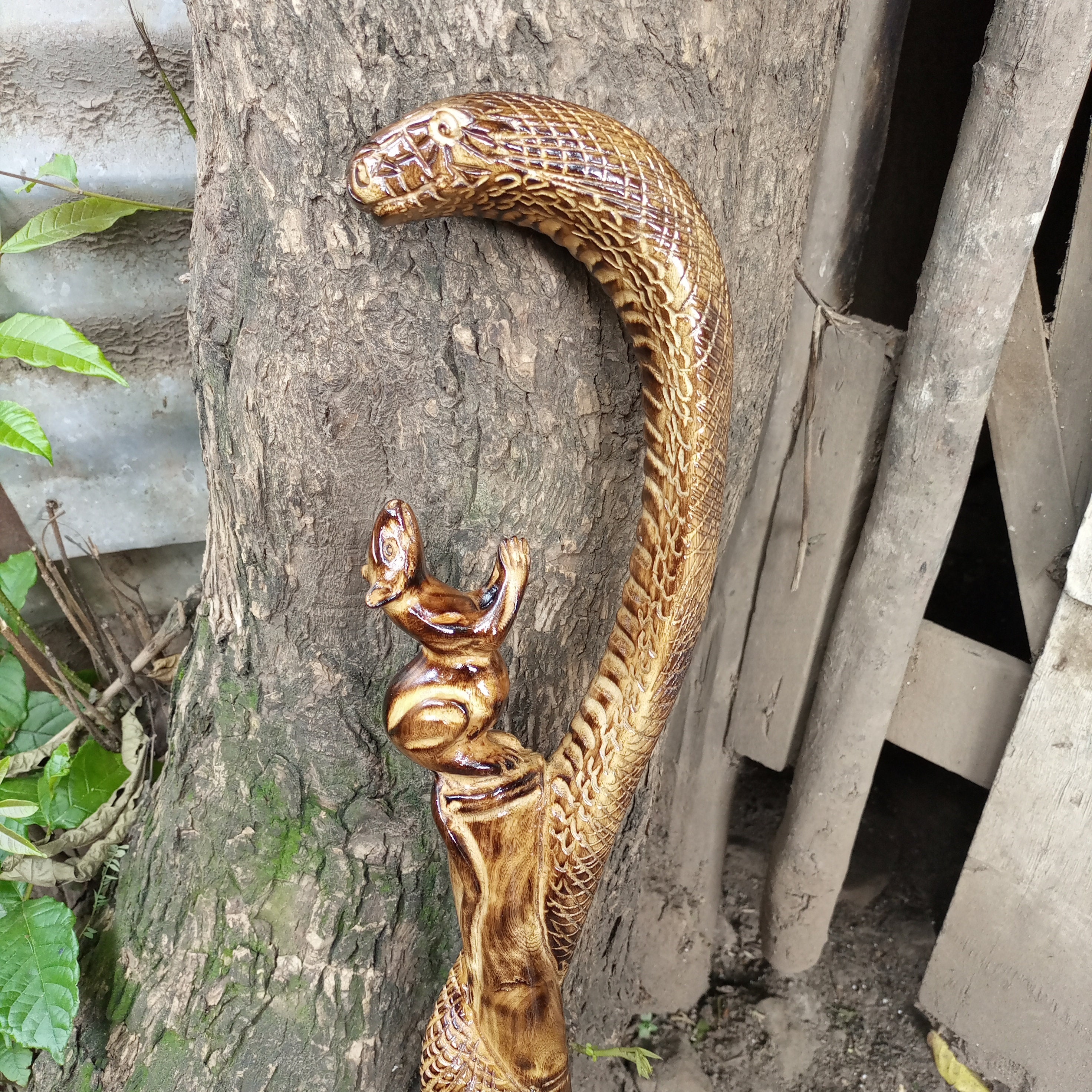 African Cobra Mice Spider Hiking Walking Stick Cane Handmade - Etsy