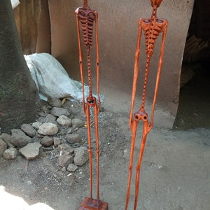 Original Primitive Style Skeleton 1-PC Solid Red Mahogany Maasai Man ...