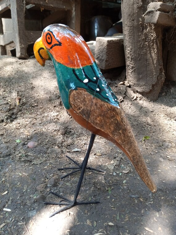 Live Edge Tropical Bird Original Kamba Tribe Hanging Table | Etsy