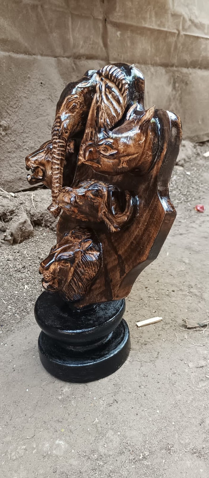 Carved Wood Big 5 Animals Original Kamba Art Kenya Africa - Etsy