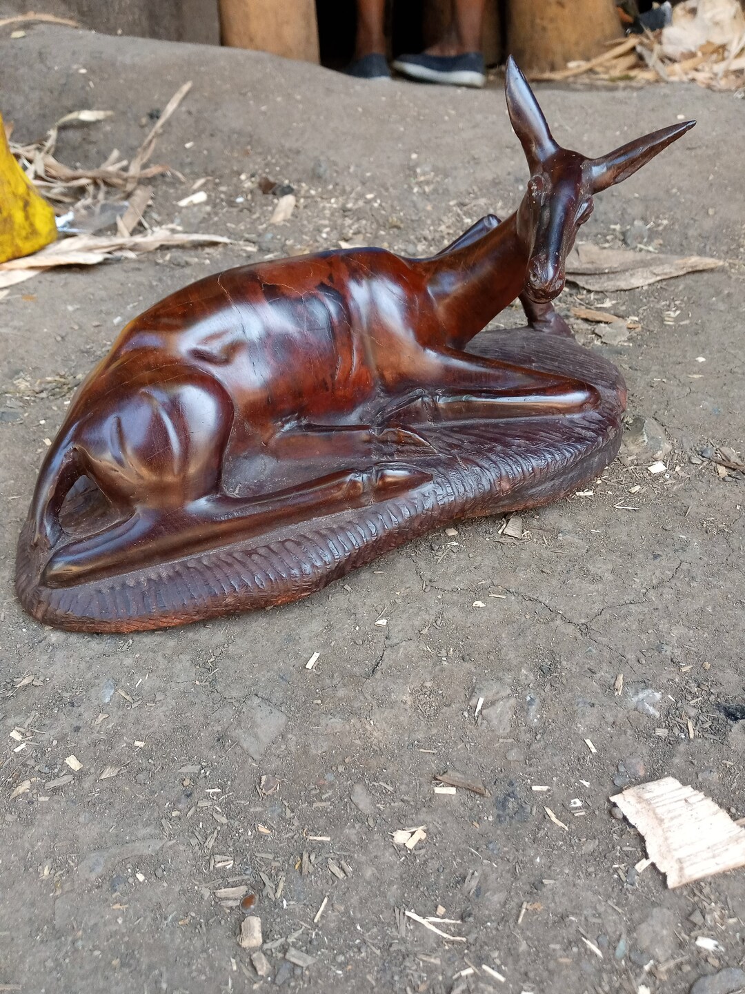 Solid Rosewood Antelope Gazelle Original Kamba Table Art Kenya Africa ...