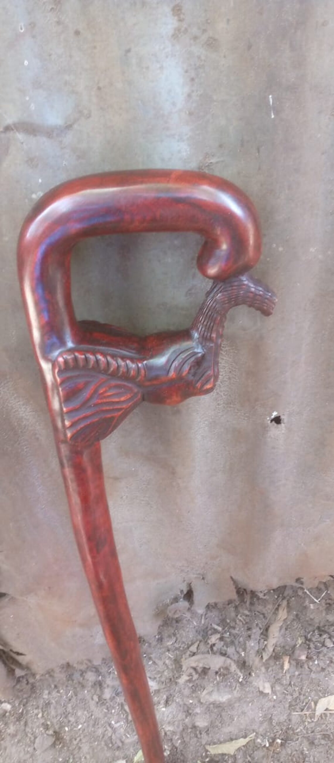 Original African Elephant Head Hiking Walking Stick Cane - Etsy