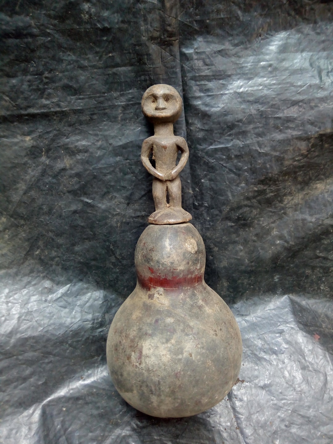 Original Nyamwezi Tribe Small Calabash Gourd Medicine Bottle Primitive ...