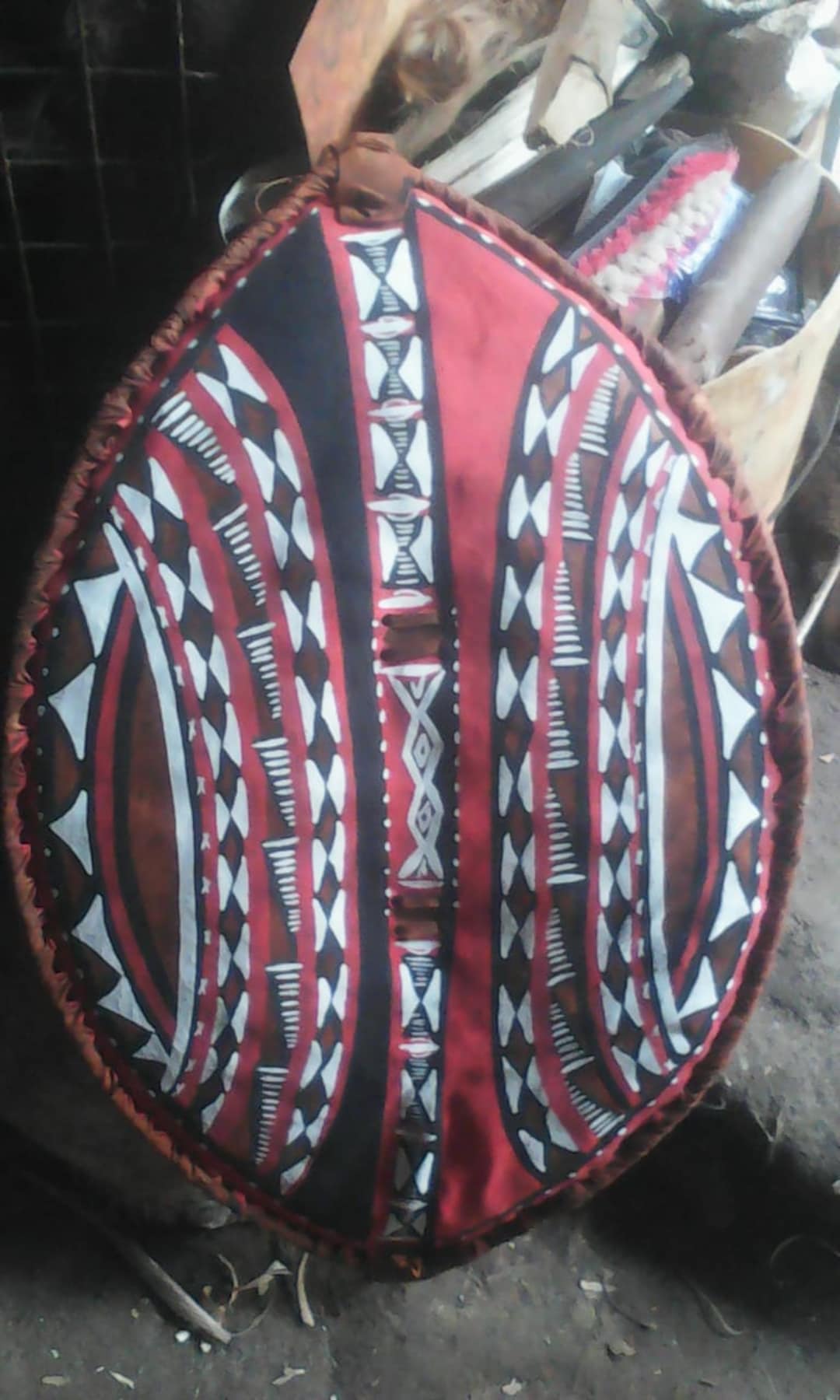 Original Zulu Warriors Shield Fully Functional Black Red & White ...