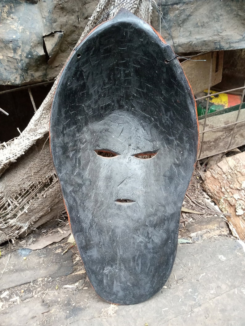 Beaded Pende Tribal Mask DRC Africa Decorative Original Wood Carving ...