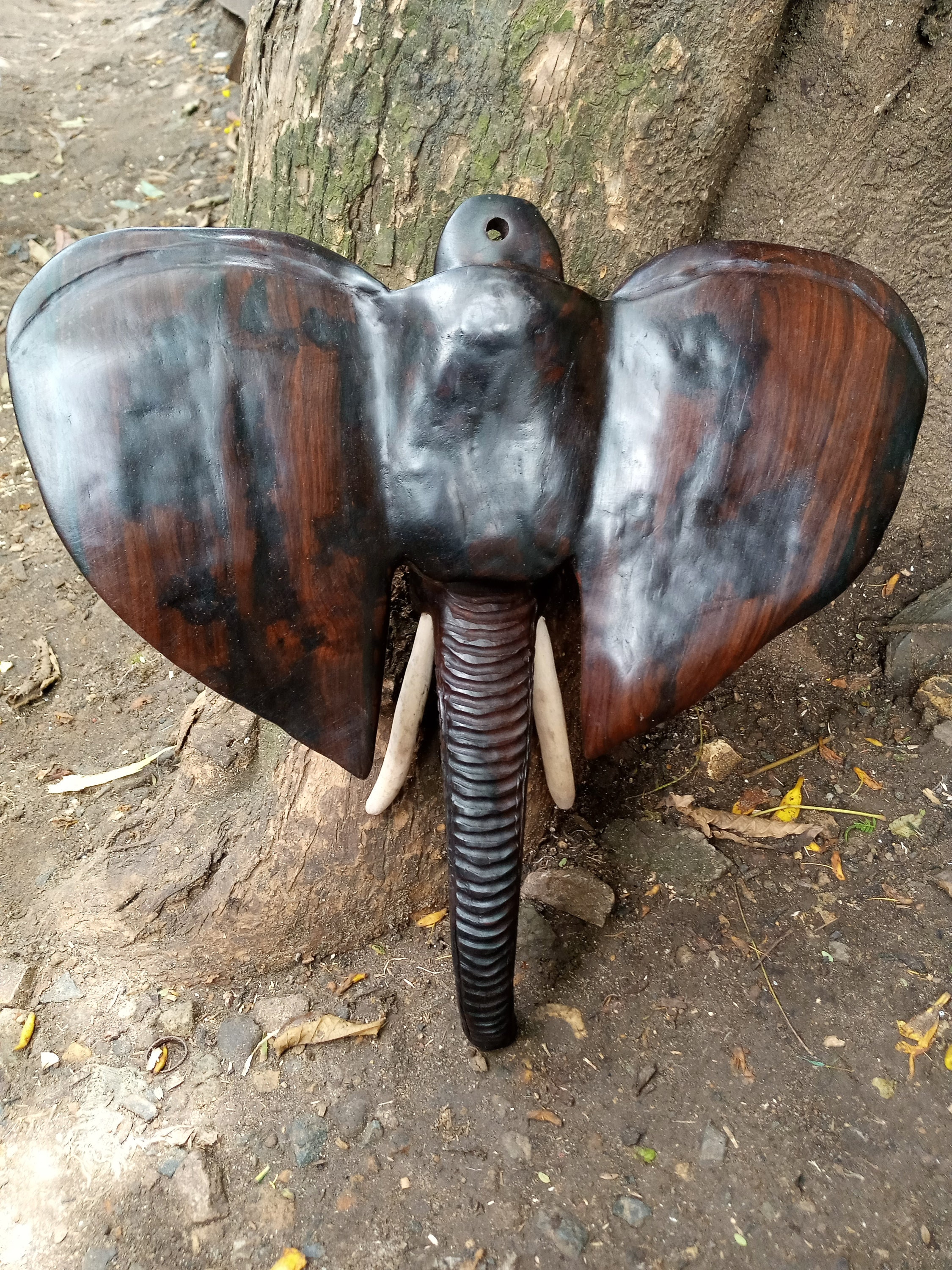 Kamba Tribal Plaque Elephant Mask Kenya Africa Blackwood - Etsy