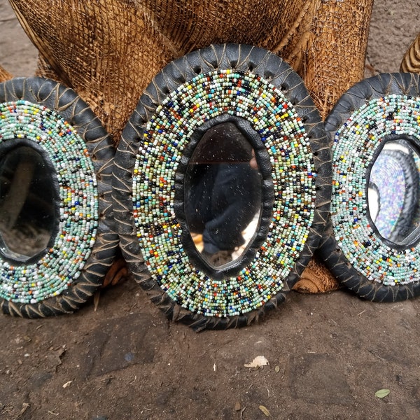 Beaded Mirror - Etsy
