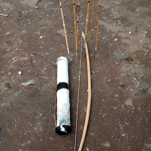 Bow Arrows Quiver Archery Set Fully Functional Kamba Tribe Original ...