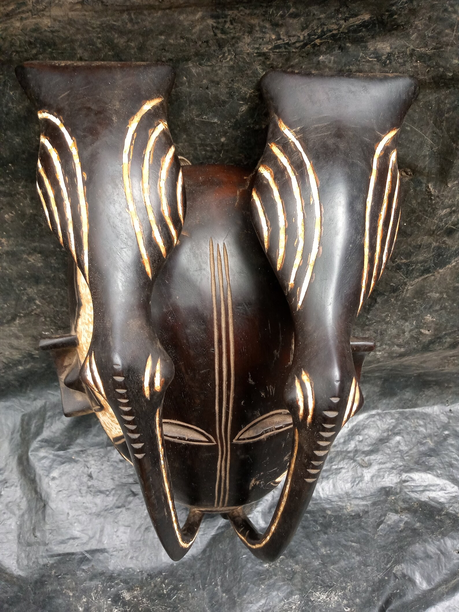 Functional Kwele Tribe Tribal Mask Gabon West Africa Wood Art Carving ...