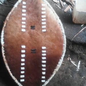 Original Zulu Warriors Shield Fully-functional Solid Black & White ...