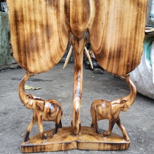 Kamba Tribal Plaque Elephant Mask Kenya Africa Olivewood Carving ...