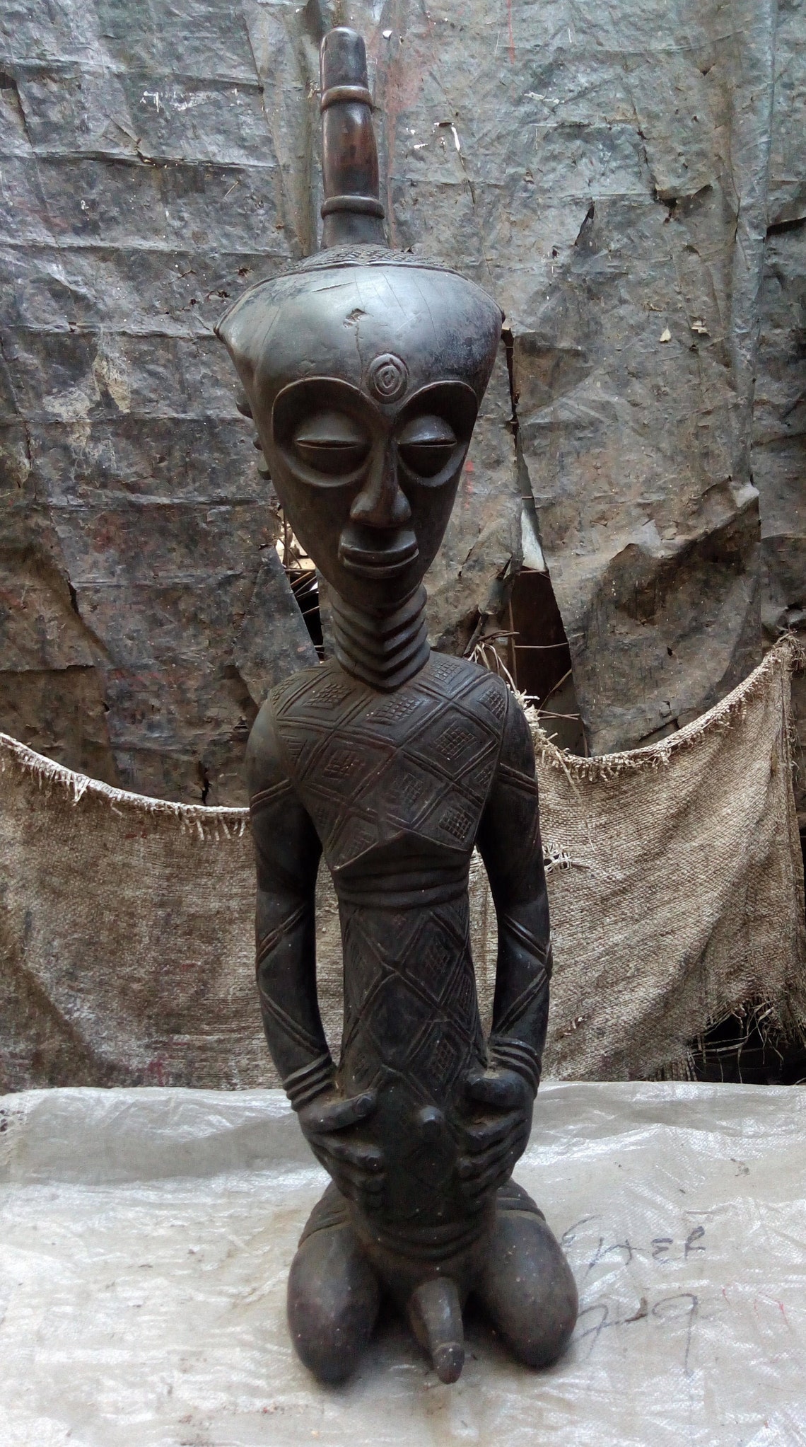 Antique Ndekese Tribe man Praying Rare Statue - Etsy