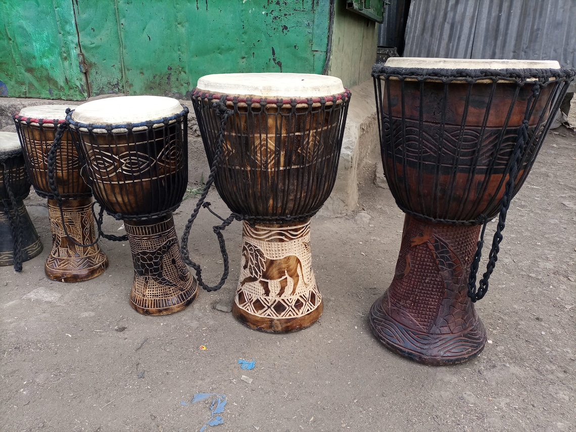10x20.5inch Bongo Drum Original Jacaranda Wood Functional Goatskin ...