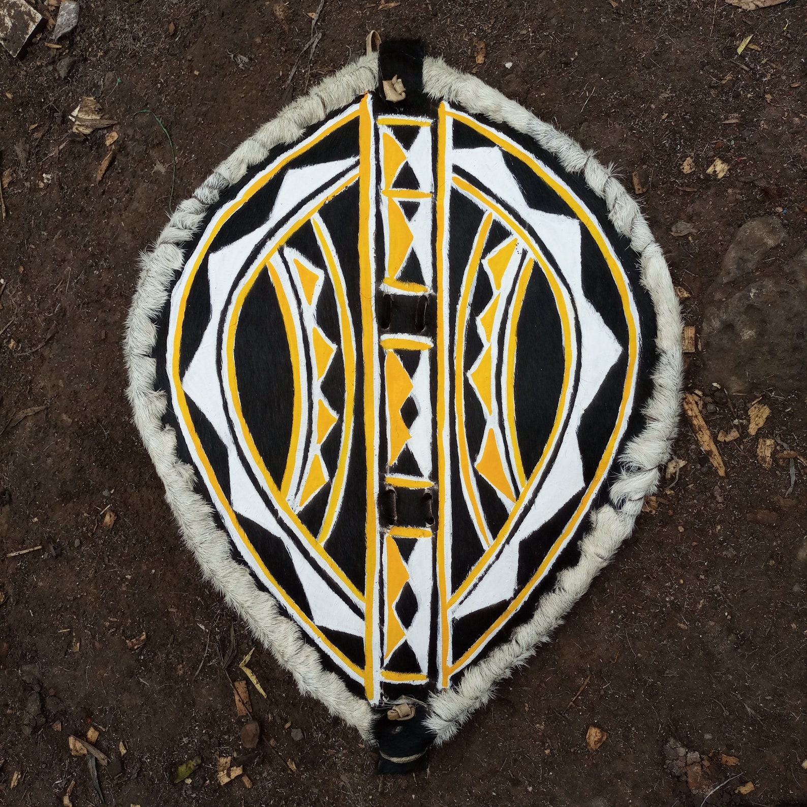 Multicolor Original Maasai Shield Fully-functional Cowhide - Etsy