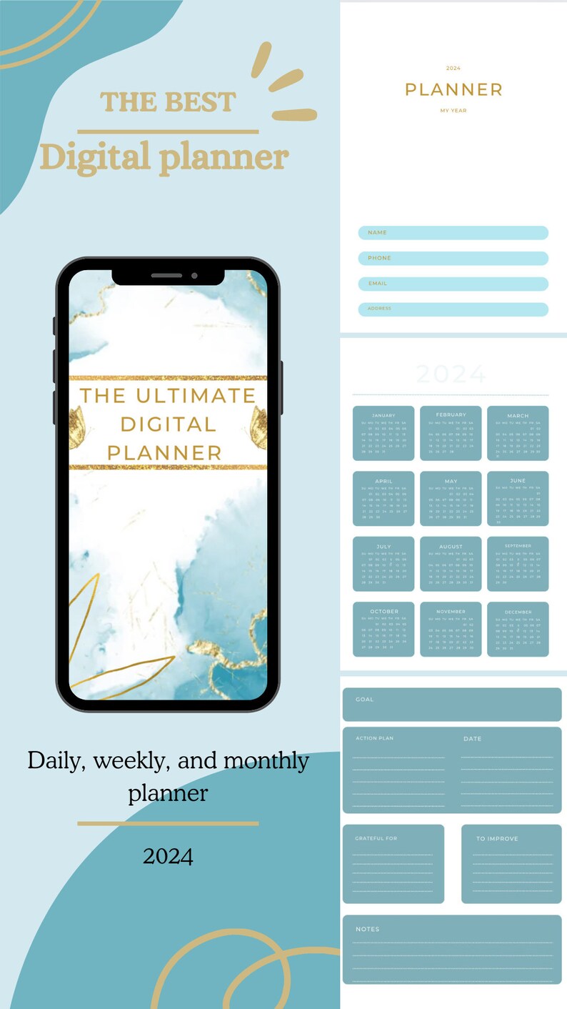 2024 Ultimate Digital Planner Daily Budget Digital Planner Monthly ...