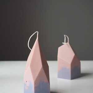 Crystal Shard Shaped Candle, Gradient Candle, Soy Beeswax Candle, Home ...