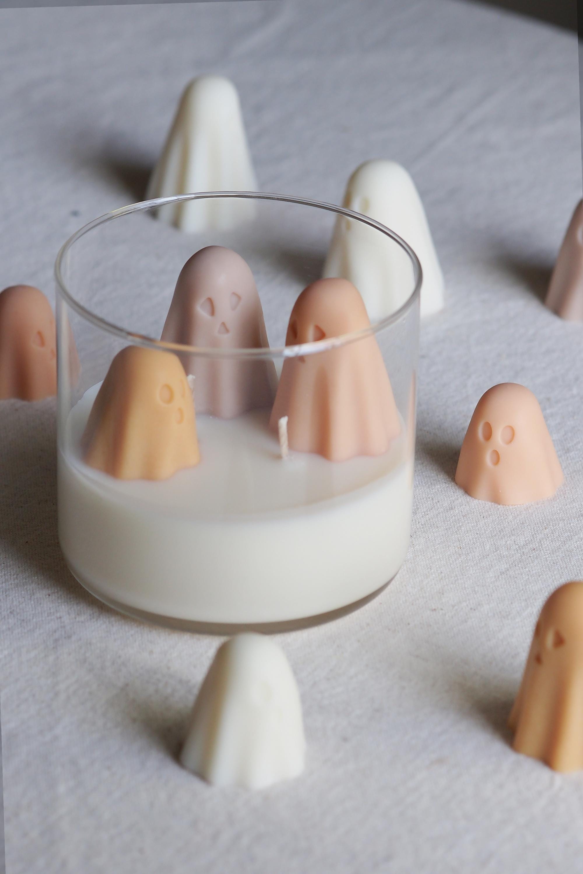 Handcrafted Halloween Ghost Candle: Soy Wax, Gift Wrap, 10 Oz - Etsy