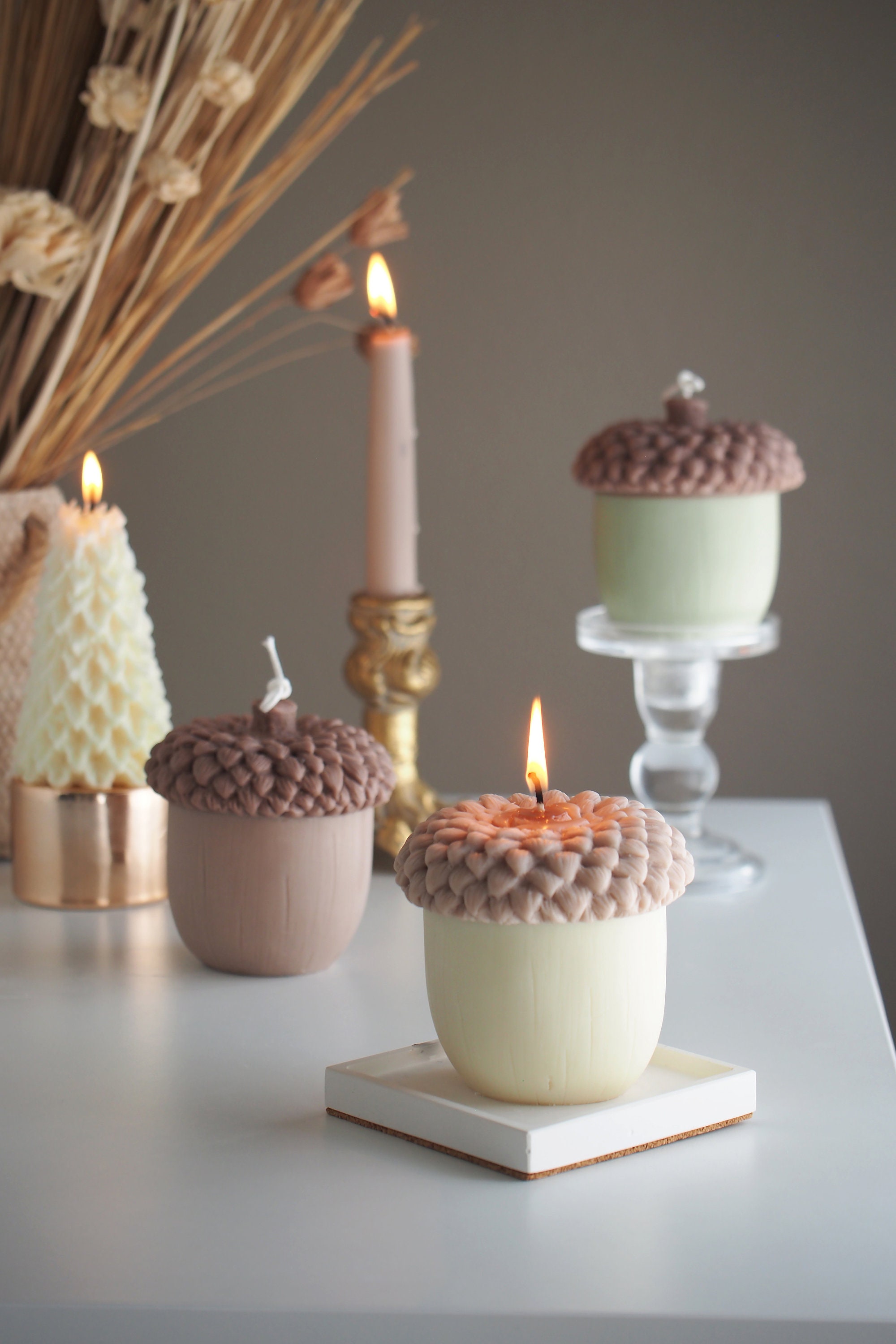 Acorn Shaped Scented Candle, Fall Thanksgiving Decoration - Etsy