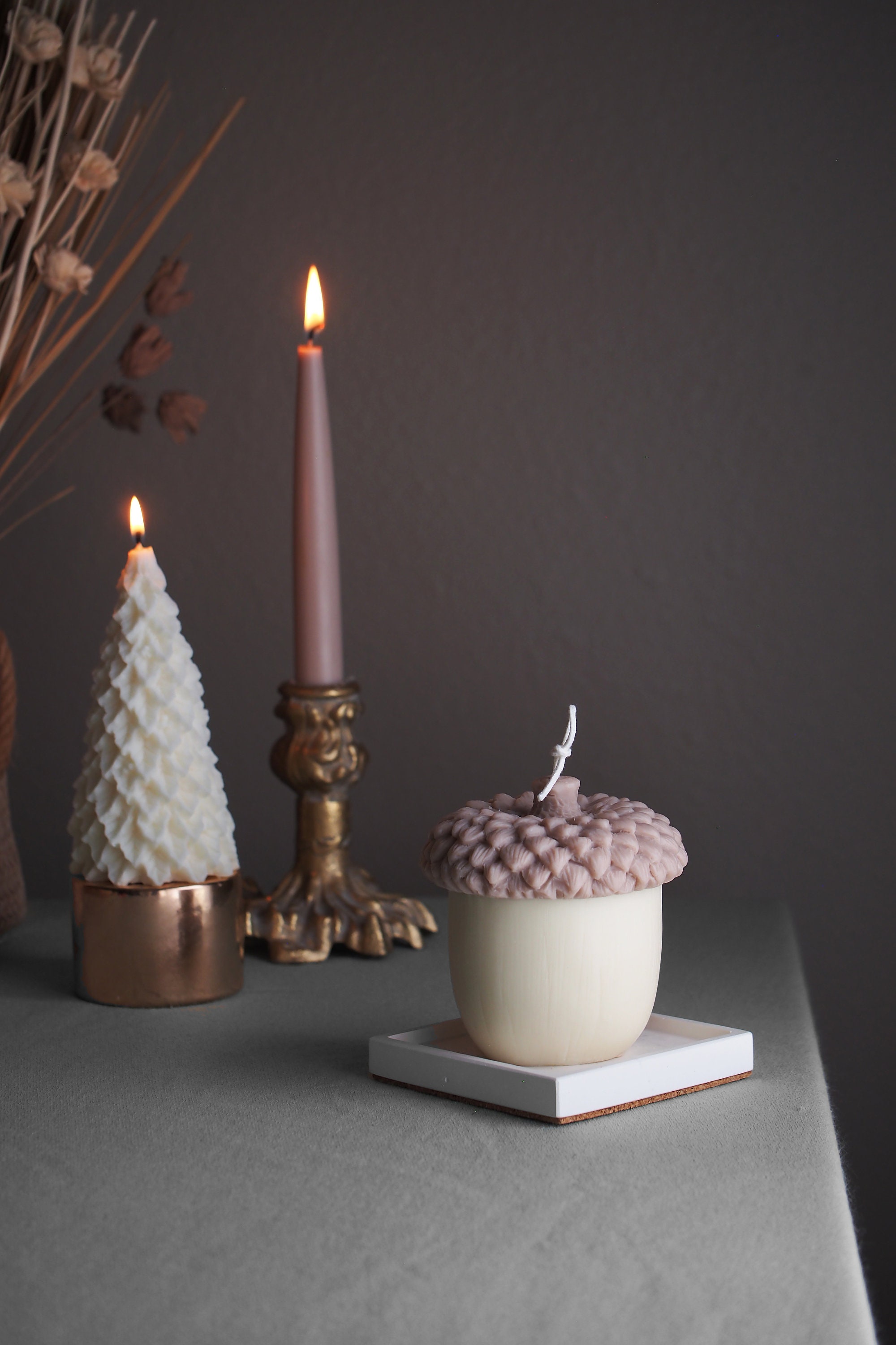 Acorn Shaped Scented Candle, Fall Thanksgiving Decoration - Etsy